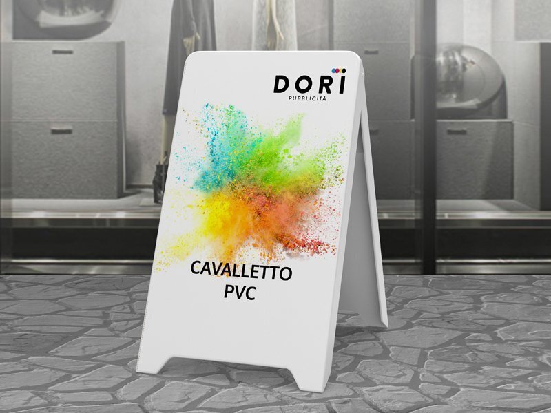 Cavalletto pubblicitario bifacciale in PVC - Dori